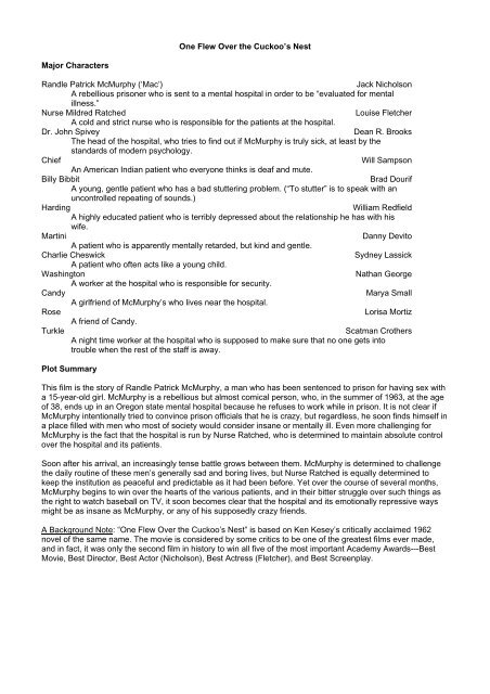 One Flew Over the Cuckoo's Nest - English Teaching Live