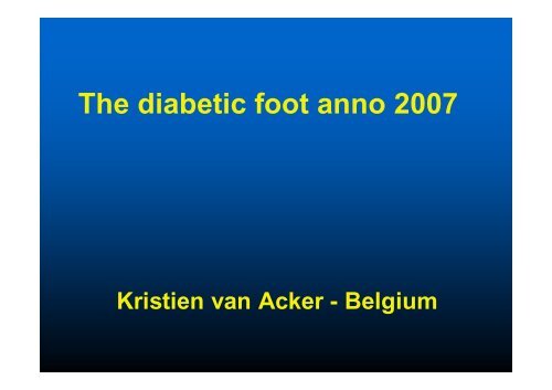 Dr K Van Acker - Diabetesvoet - Wondzorg.be