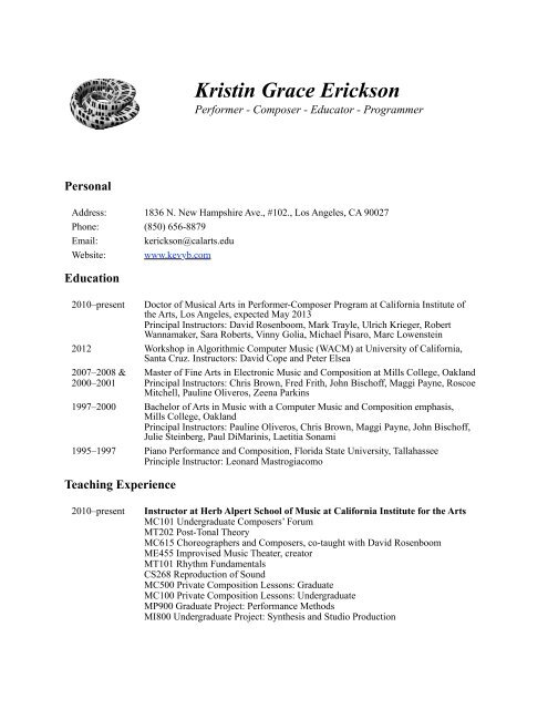 Kristin Grace Erickson - Kevin Blechdom