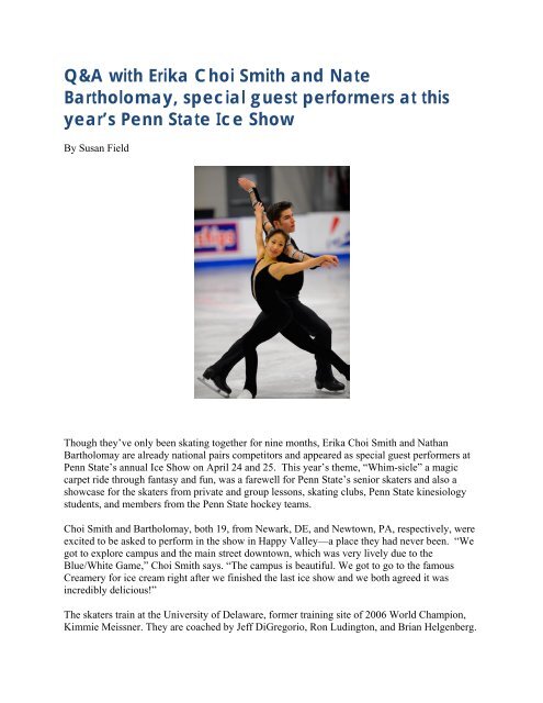Q&A with Erika Choi Smith and Nate Bartholomay ... - Susan L Field