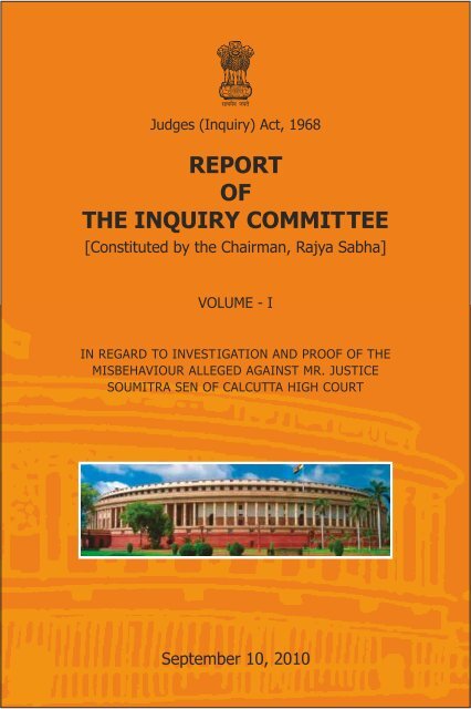 REPORT OF THE INQUIRY COMMITTEE - Rajya Sabha