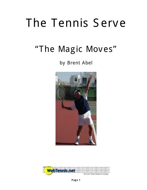 “All-Court” Tennis Instructional System - Brent Abel Tennis