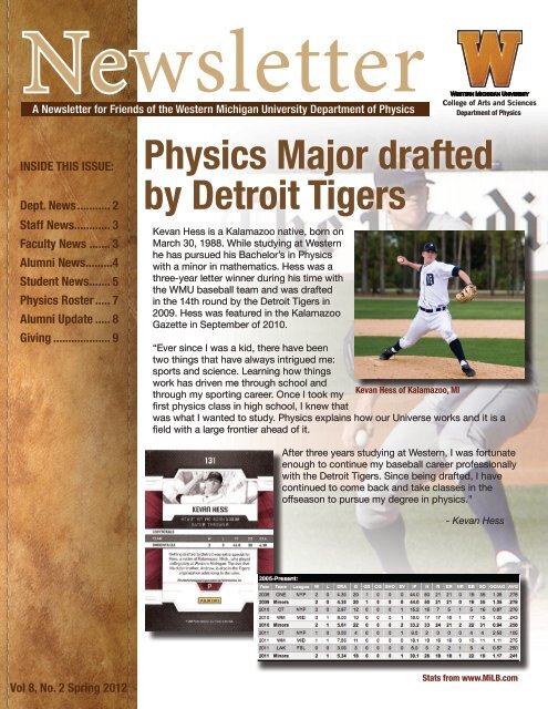 Spring 2012 - Department of Physics - Western Michigan University