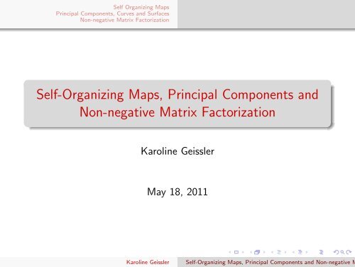 Self-Organizing Maps, Principal Components and Non-negative ...