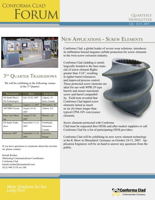 Issue 3 - July 2007 - Conforma Clad