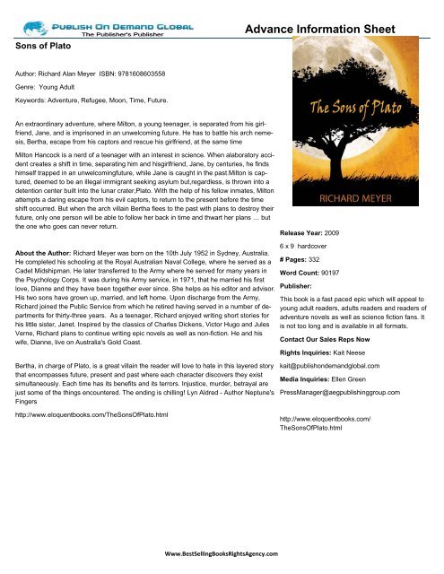 Sons of Plato Author: Ric