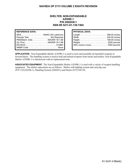 DESCRIPTION. 41-2 NAVSEA