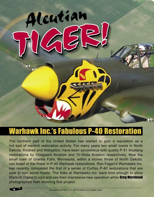 Warhawk Inc.'s Fabulous P-40 Restoration - Courtesy Aircraft