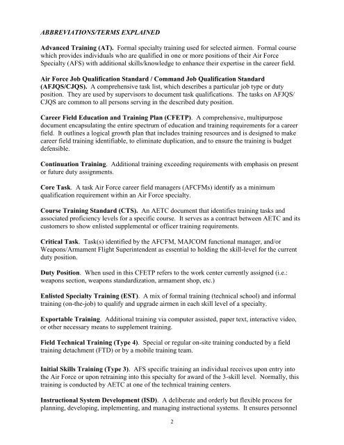 ABBREVIATIONS/TERMS EXPLA