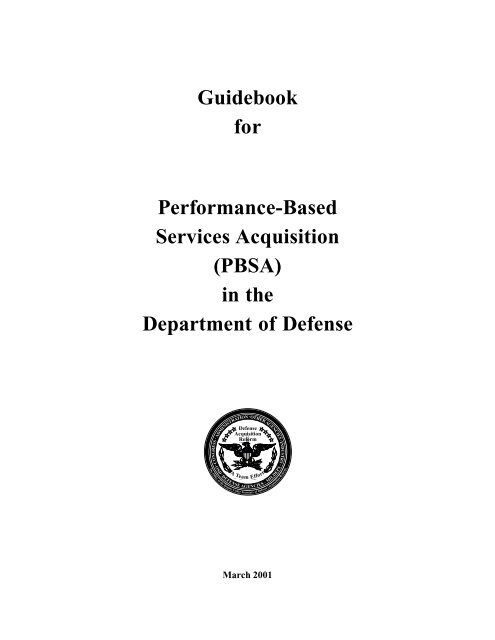 DoD PBSA Guide Appendix C: Sample Performance Requirements