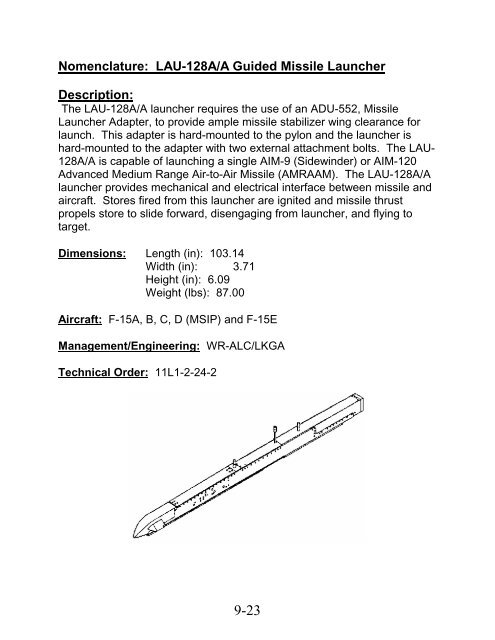 Nomenclature: LAU-118(V)4