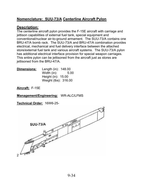Nomenclature: SUU-73/A Ce
