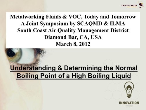 Methods for the Determination of the Normal Boiling Point of a High ...