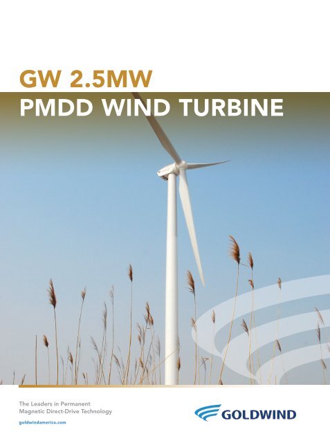 Gw 2.5mw pmdd wind turbine - goldwind - permanent