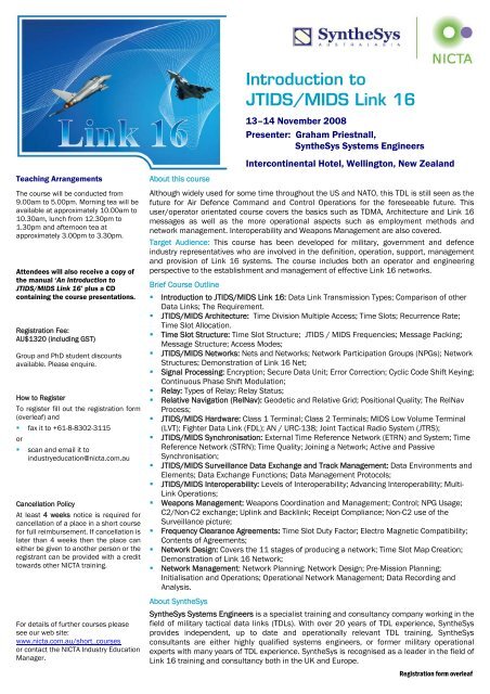 Introduction to JTIDS/MIDS Link 16 - Nicta
