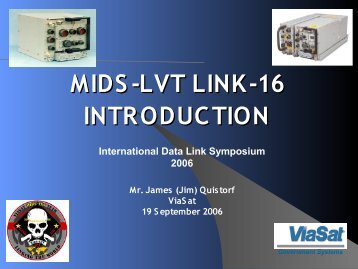 Introduction to LINK 16/MIDS LVT - MilCIS