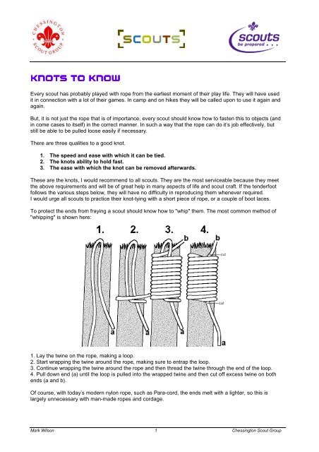 Knots to know - Backyard Bushcraft