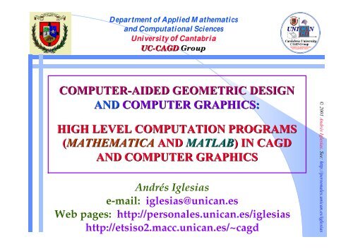 computer-aided geometric design and computer graphics - OCW ...