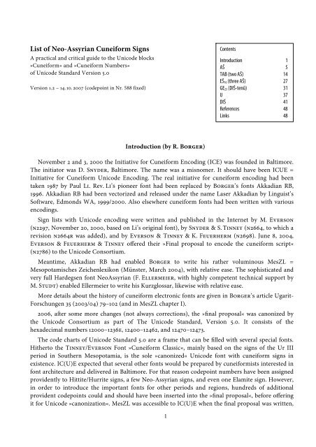 Download PDF List Of Neo Assyrian Cuneiform Signs