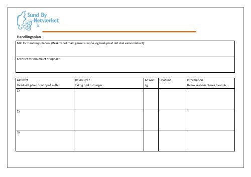 Skabelon til handlingsplan