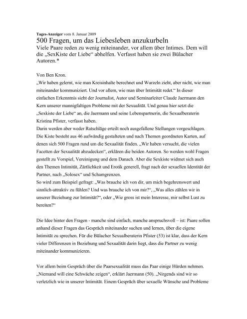 Tagesanzeiger - Kristina Pfister