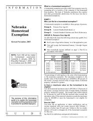 Form 458 Nebraska Homestead Exemption Application