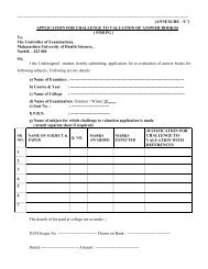 Convocation Form For PG - MUHS