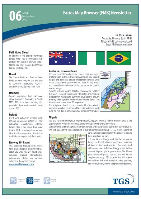 Facies Map Browser (FMB) Newsletter - TGS