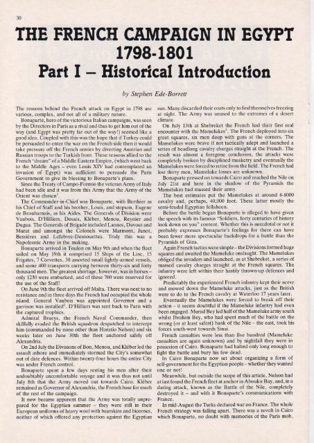 THE FRENCH CAMPAIGN IN EGYPT - Flames of War