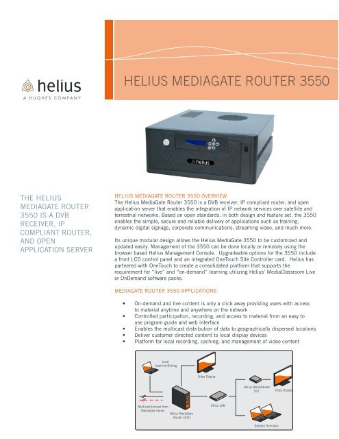 HELIUS MEDIAGATE ROUTER 3550