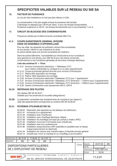 POUR 2 APPARTEMENTS - SIE SA