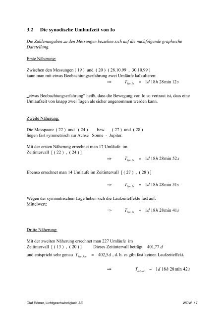 Abstand Erde - Jupiter zu