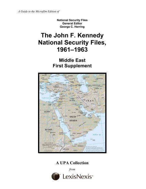 The John F. Kennedy National Security Files, 1961–1963 - ProQuest