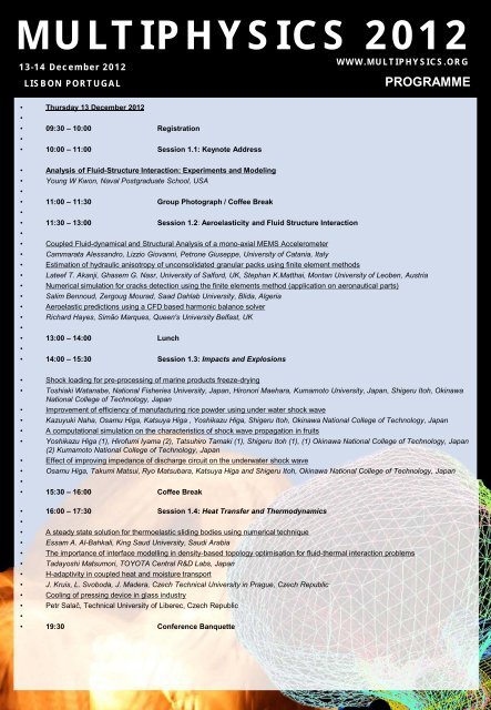 MULTIPHYSICS 2012