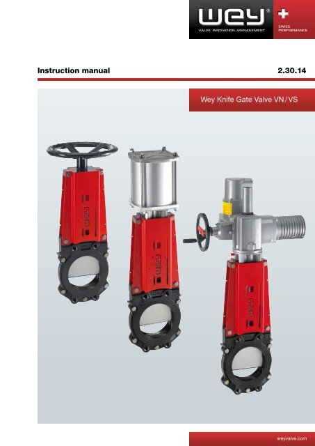 Instruction Manual Wey® Knife Gate Valves VN / VS - VIG-FIL ventili