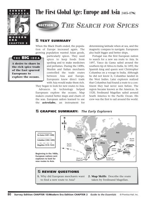 The First Global Age: Europe and Asia (1415–1796) - Schoology