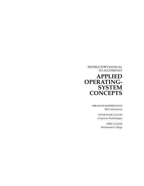 Applied Operating System Concepts Read