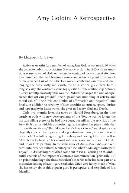 "Amy Goldin: A Retrospective" (.pdf) - Hard Press Editions