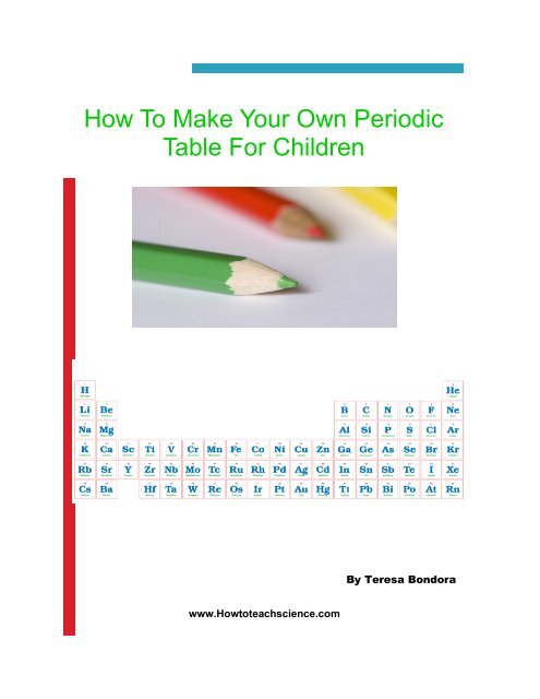 How To Make Your Own Periodic Table For Children