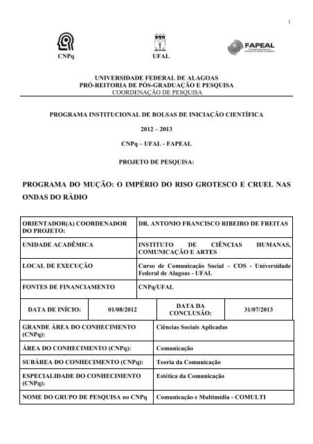 Modelo Plano De Trabalho Sisbi