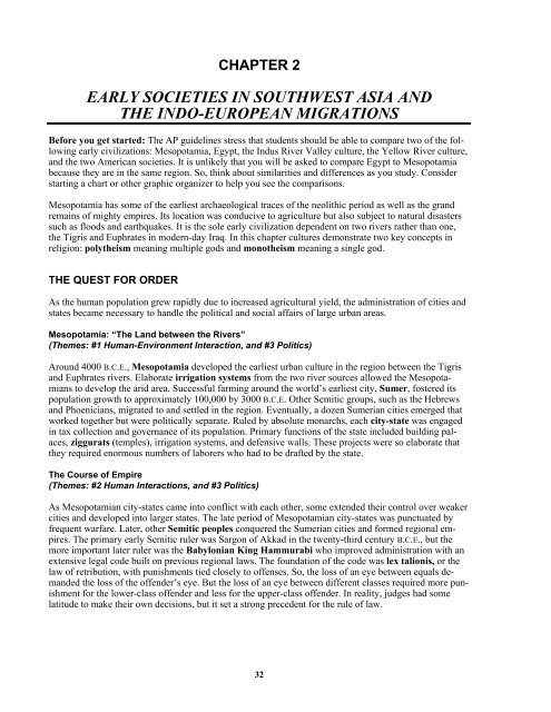 early societies in southwest asia and the indo-european migrations