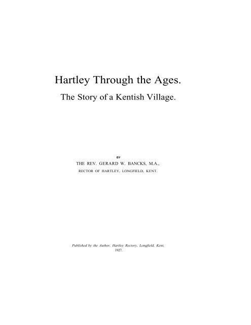 Hartley Through the Ages. - Hartley-Kent