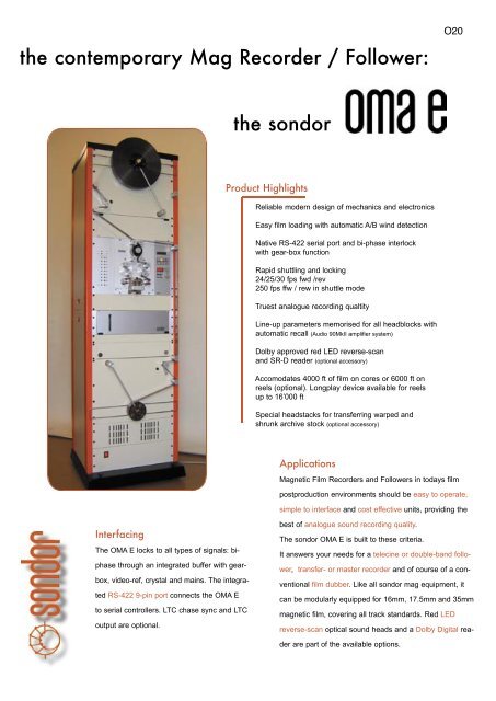 the contemporary Mag Recorder / Follower: the sondor