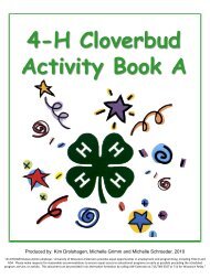 4-H Cloverbud Activity Book B - Taylor County - University of ...