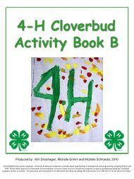 4-H Cloverbud Activity Book A - Taylor County - University of ...