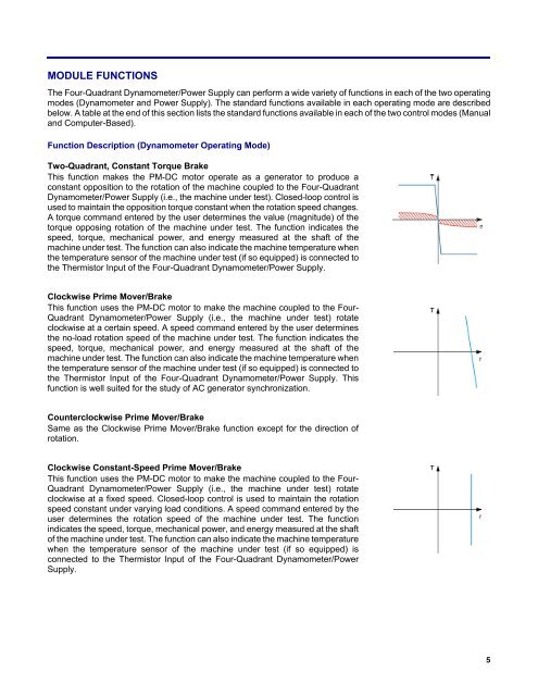 FOUR-QUADRANT DYNAMOMETER