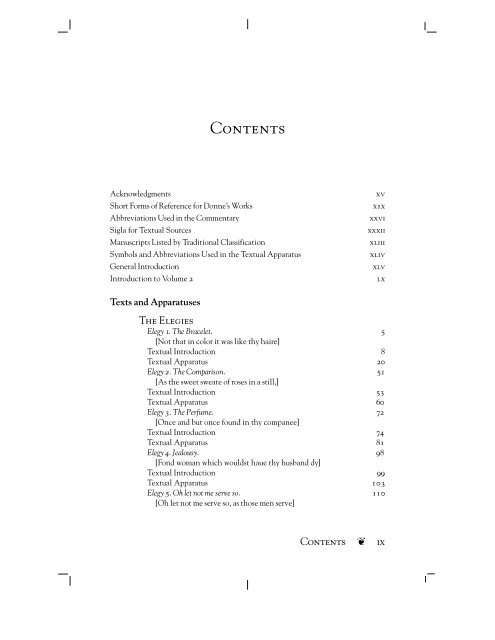 Vol. 2 Table of Contents