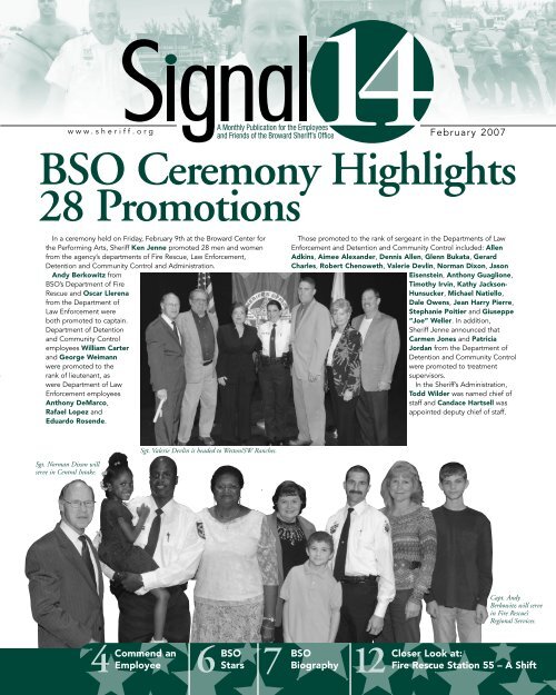 BSO Ceremony Highlights 28 Promotions - Broward Sheriff's Office