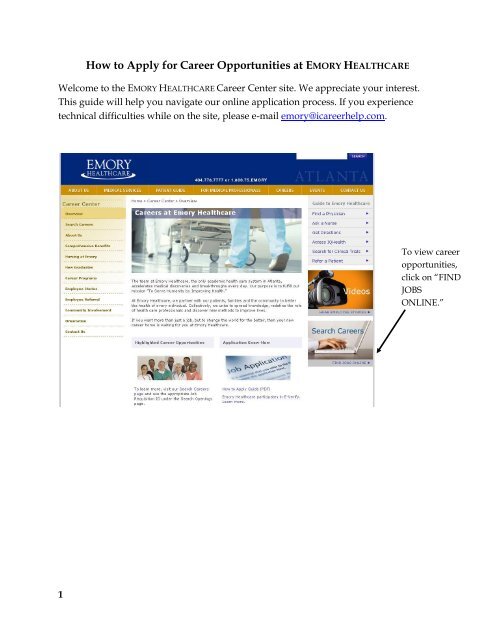 How to Apply for Career Opportunities at EMORY HEALTHCARE