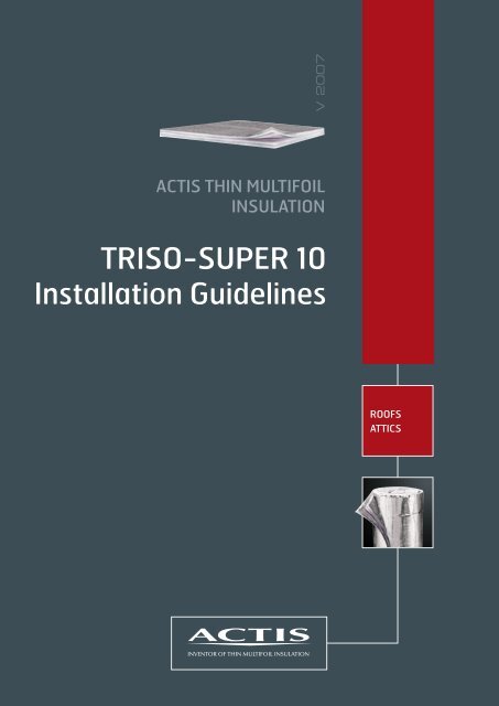 TRISO-SUPER 10 Installation Guidelines - SIG Energy Management